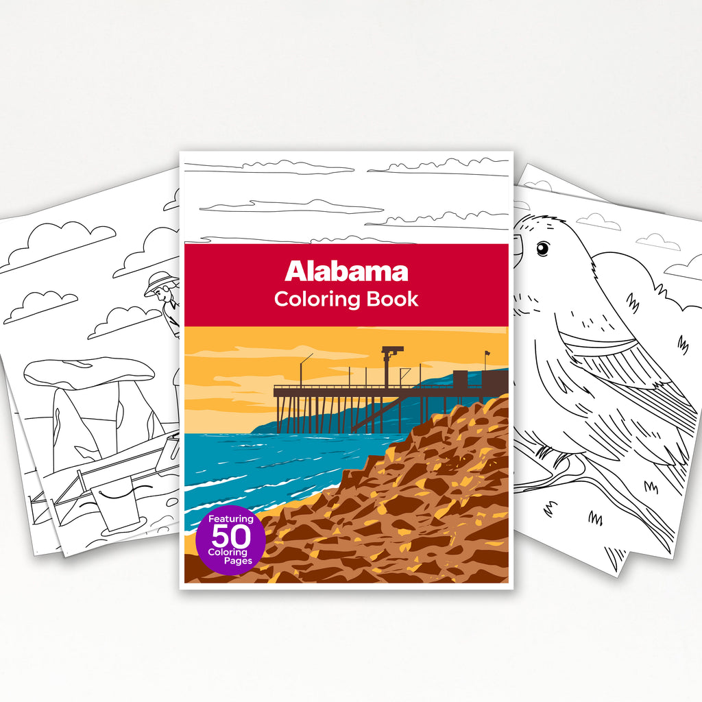 50 Charming Alabama Printable Coloring Pages For Kids & Adults (INSTAN ...