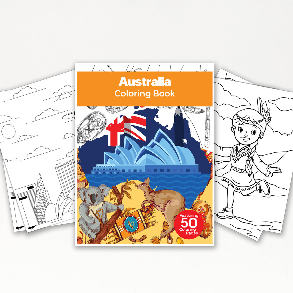 50 Beautiful Australia Printable Coloring Pages For Kids & Adults (INS ...