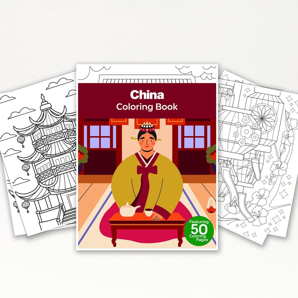 50 Best China Printable Coloring Pages For Kids & Adults (INSTANT DOWN ...