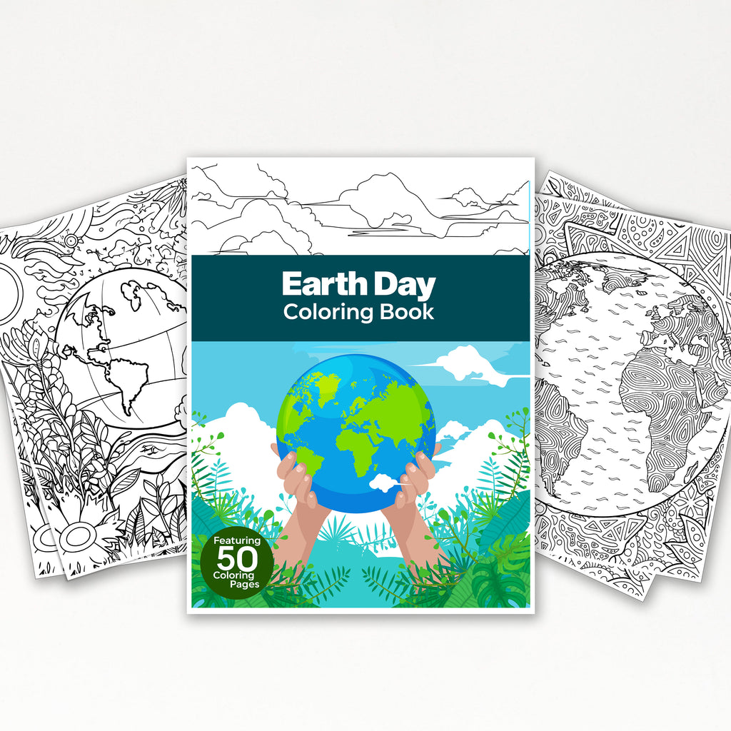 50 Earth Day Printable Coloring Pages For Kids & Adults (INSTANT DOWNL ...