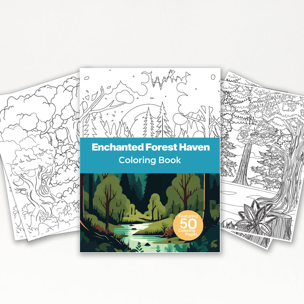 Enchanted Forest Haven Printable Coloring Pages For Kids & Adults (INS ...