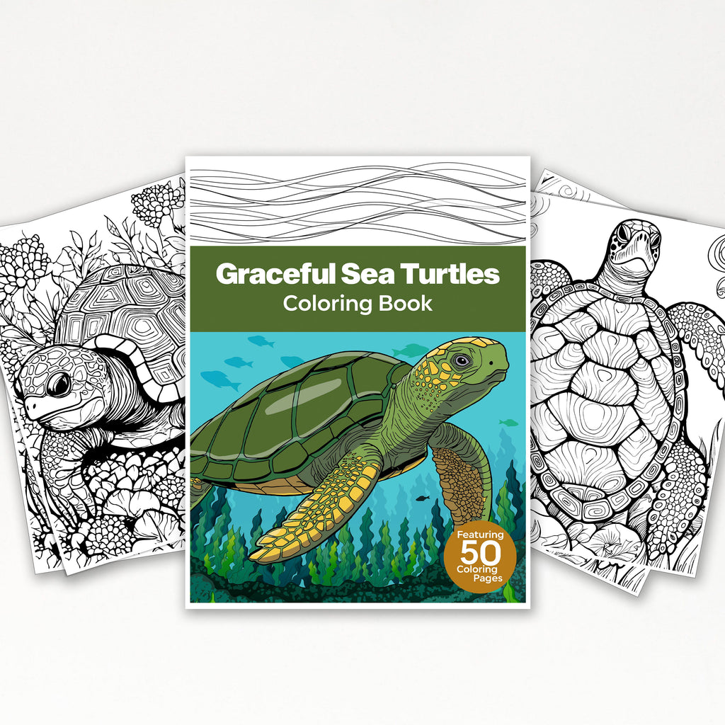 50 Graceful Sea Turtle Printable Coloring Pages For Kids & Adults (INS ...