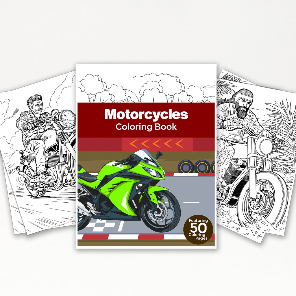 50 Exciting Motorcycle Printable Coloring Pages For Kids & Adults (INS ...