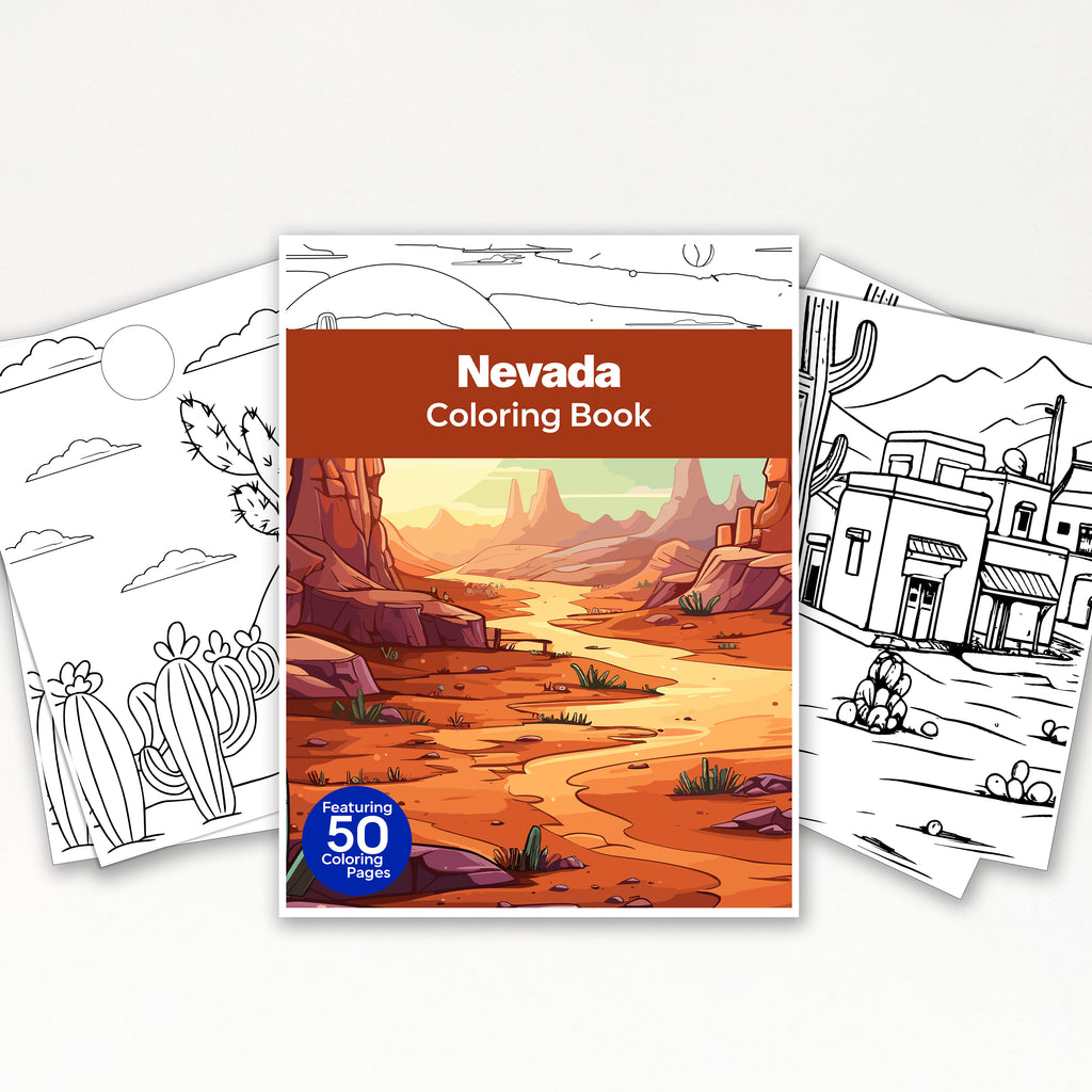 50 Best Nevada Printable Coloring Pages For Adults & Kids (INSTANT DOW ...