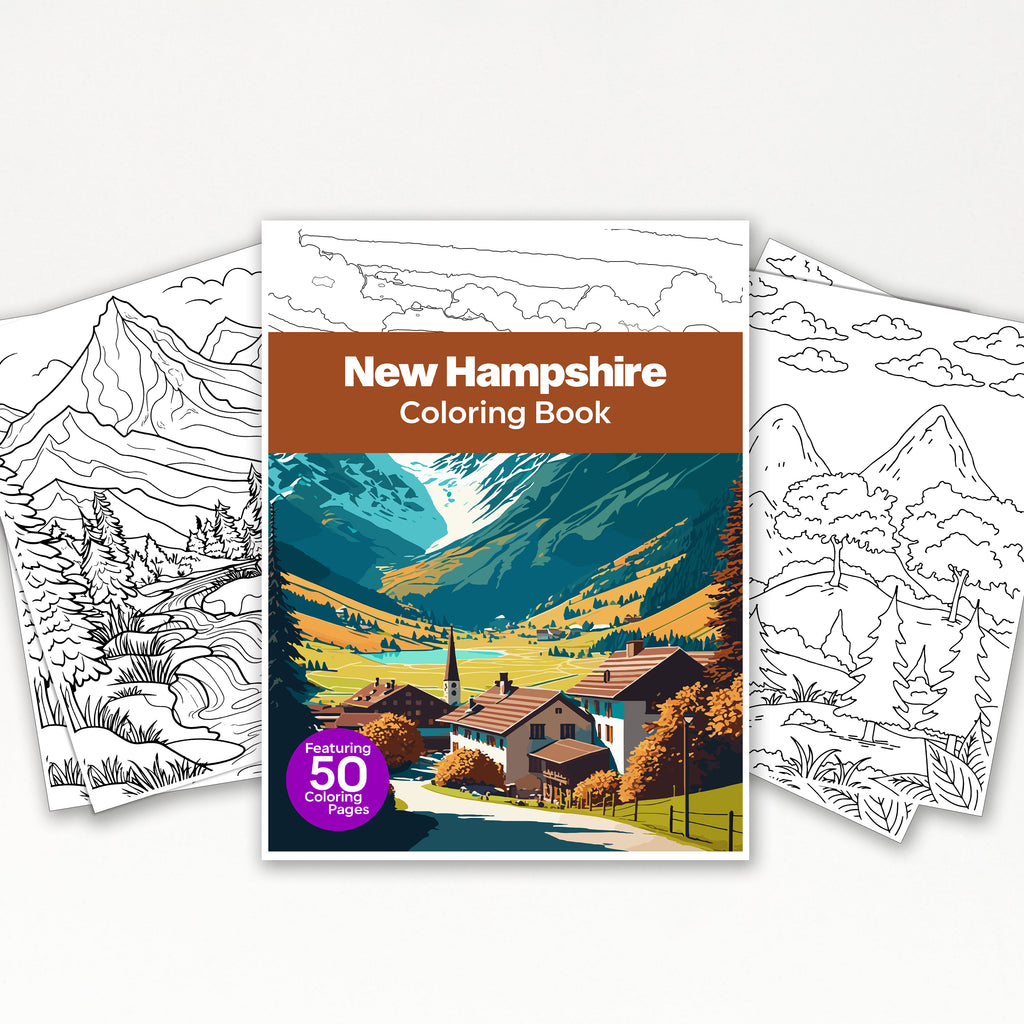 50 Beautiful New Hampshire Printable Coloring Pages For Kids & Adults ...