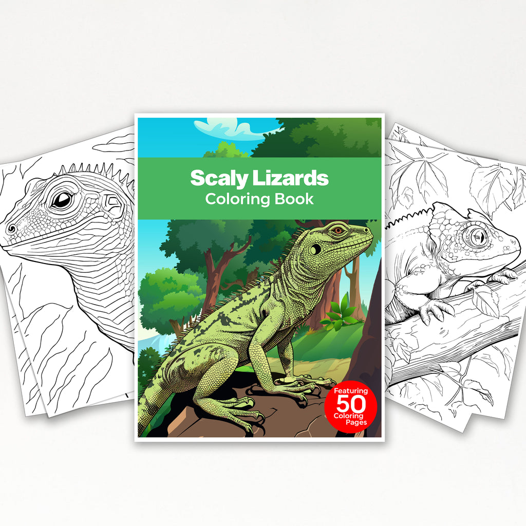 50 Fascinating Lizards Printable Coloring Pages For Kids & Adults (INS ...