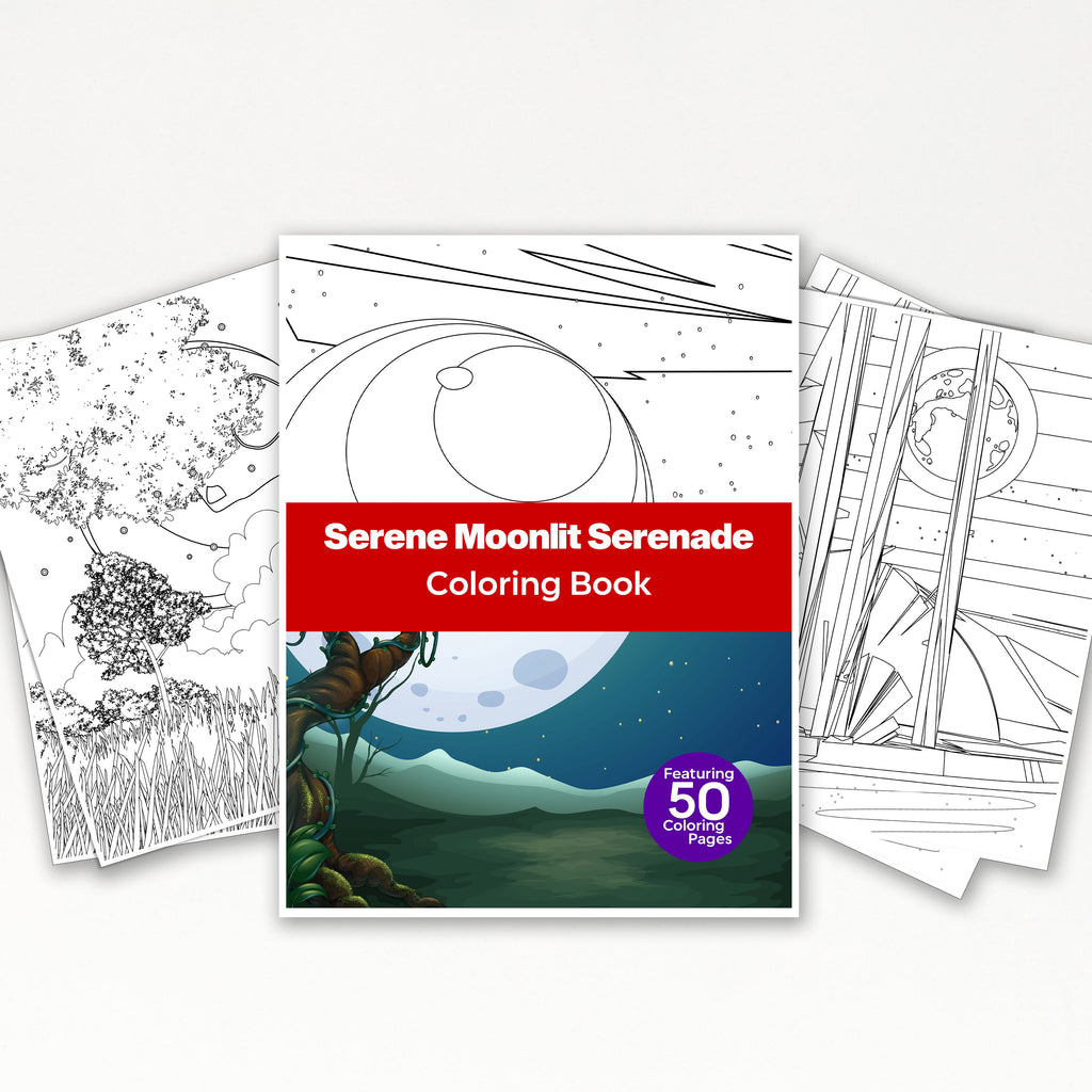 50 Serene Moonlit Serenade Printable Coloring Pages For Kids & Adults ...