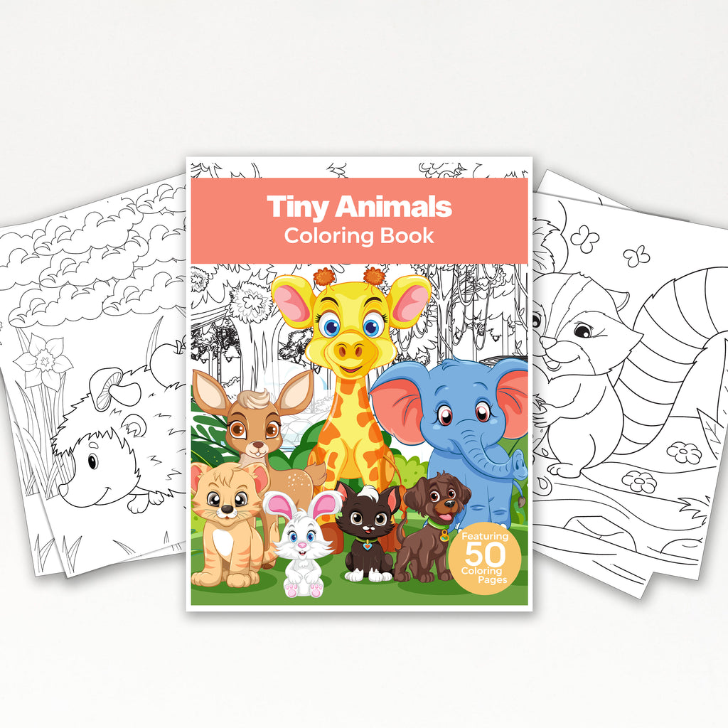 50 Adorable Tiny Animals Printable Coloring Pages For Kids & Adults (I ...