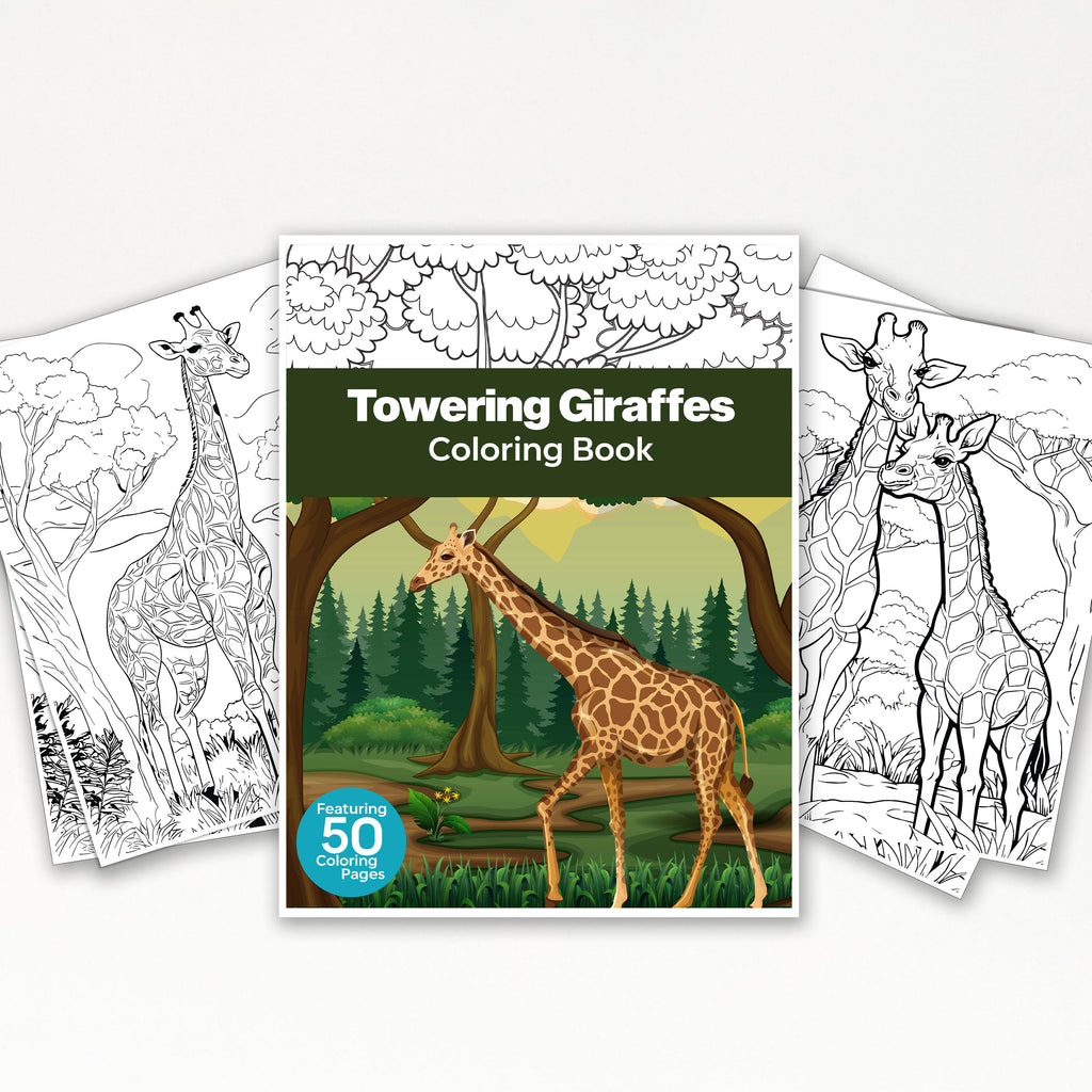 50 Towering Giraffe Printable Coloring Pages For Kids & Adults (INSTAN ...