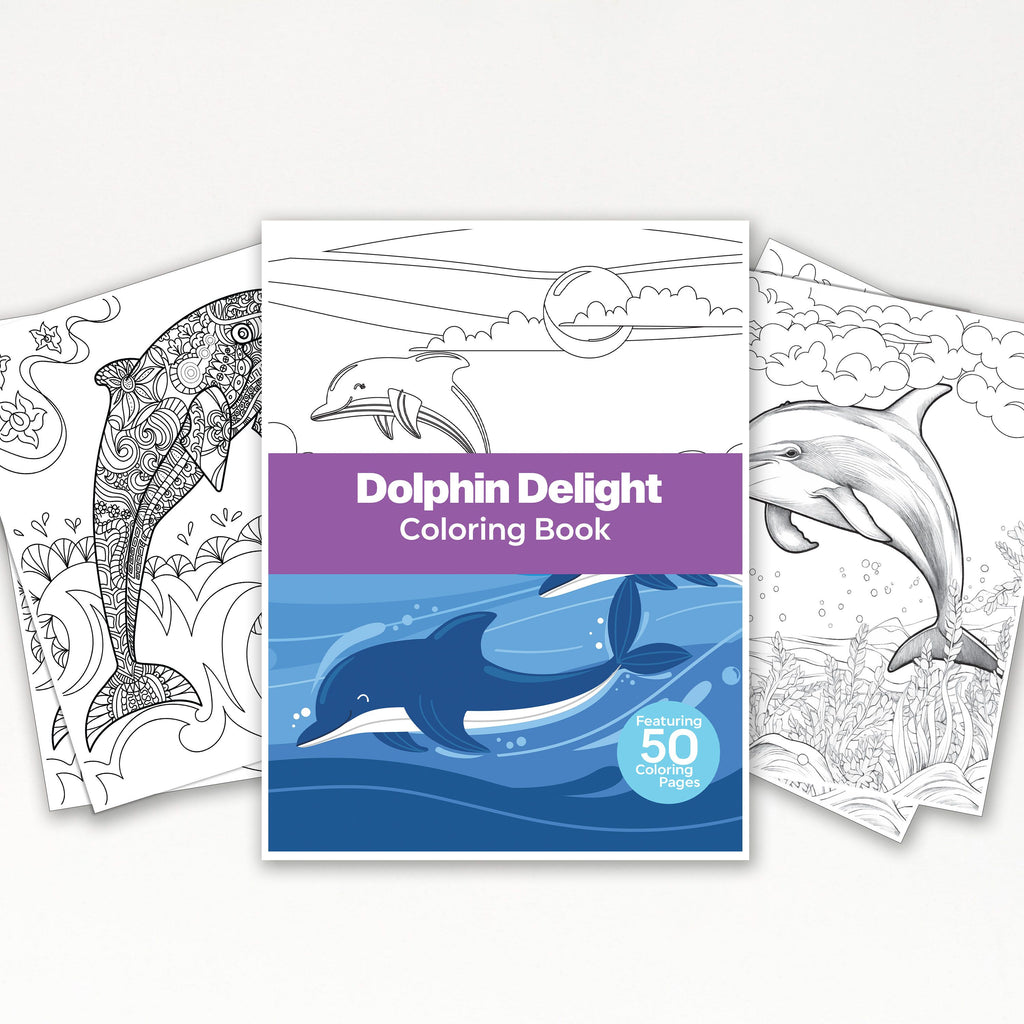 50 Delightful Dolphin Printable Coloring Pages For Kids & Adults (INST ...