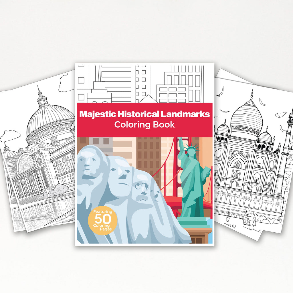50 Majestic Historical Landmark Printable Coloring Pages For Kids & Ad ...