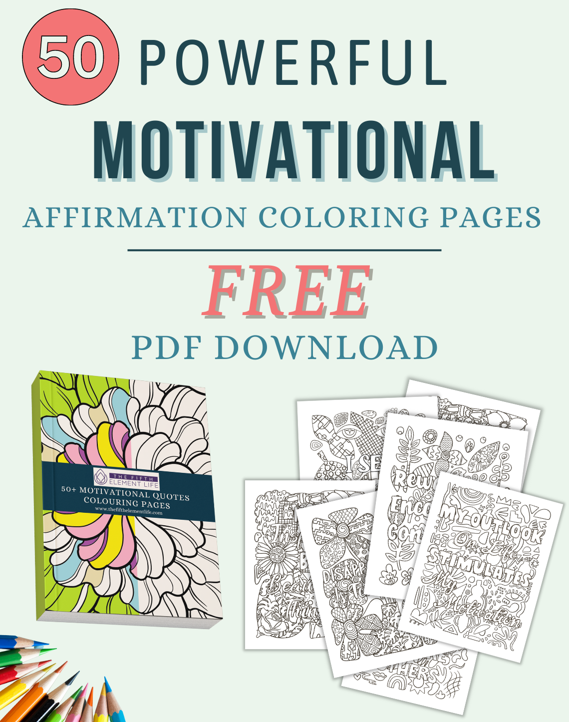 Powerful Motivational Affirmation Coloring Book Bundle To Inspire You ...