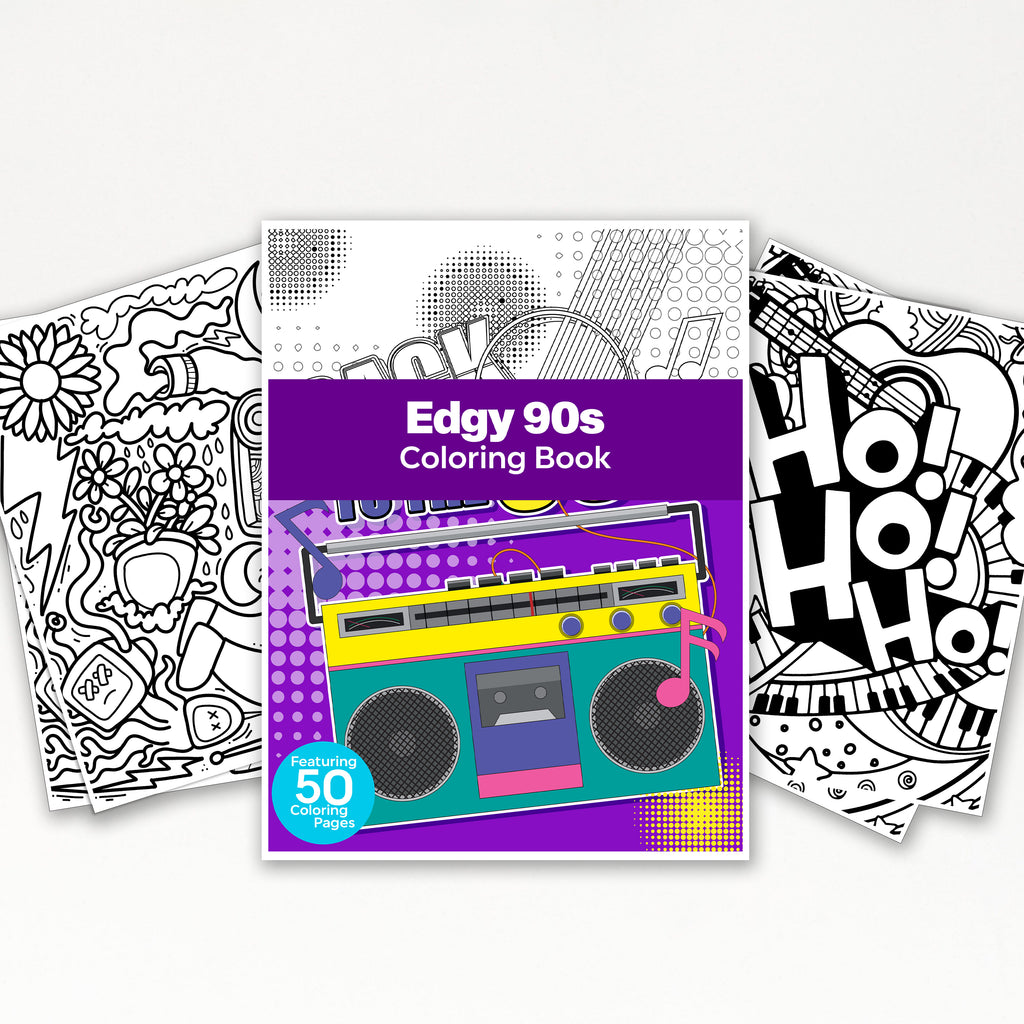50 Edgy 90s Printable Coloring Pages For Kids & Adults (INSTANT DOWNLO ...