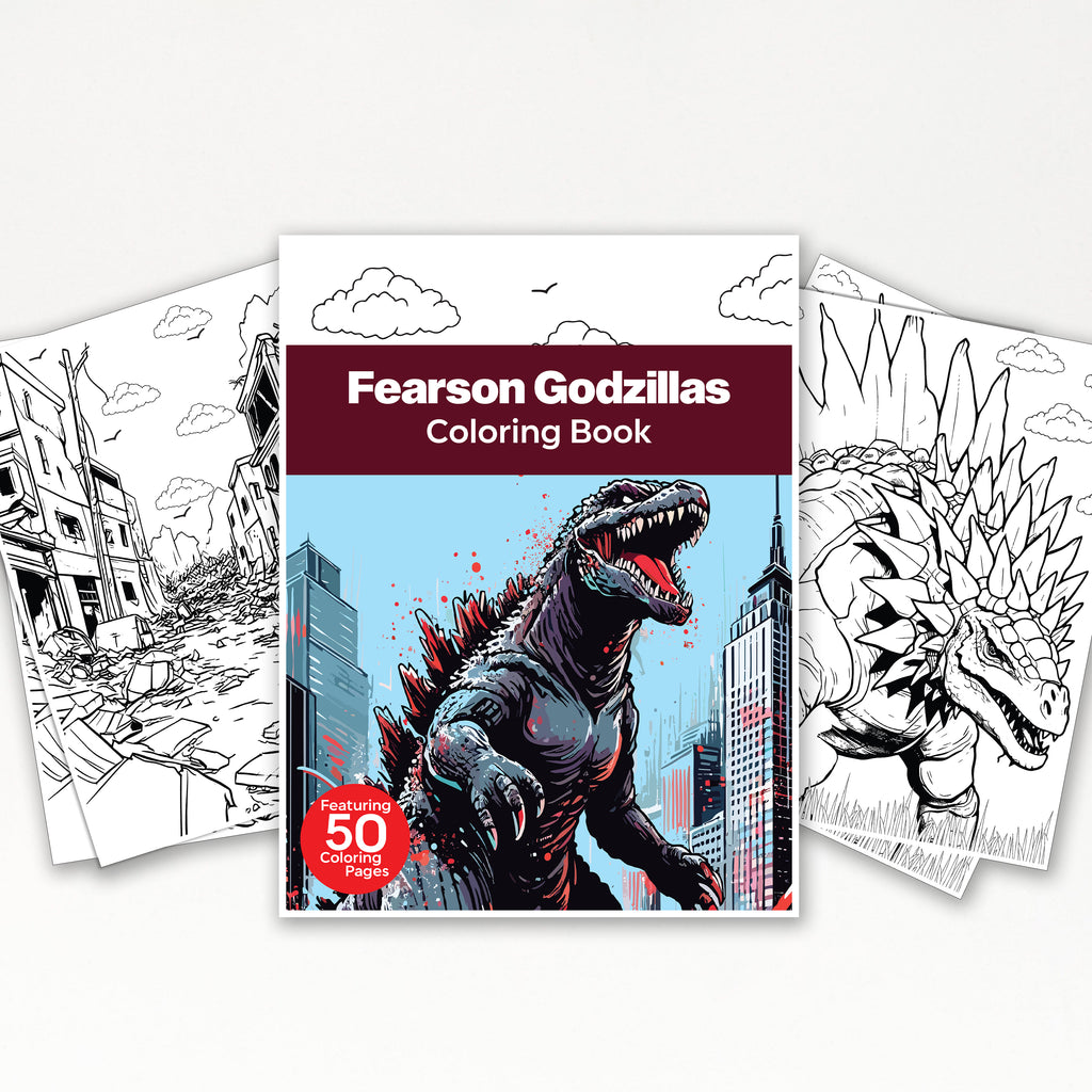 50 Godzilla Printable Coloring Pages For Kids & Adults (INSTANT DOWNLO ...