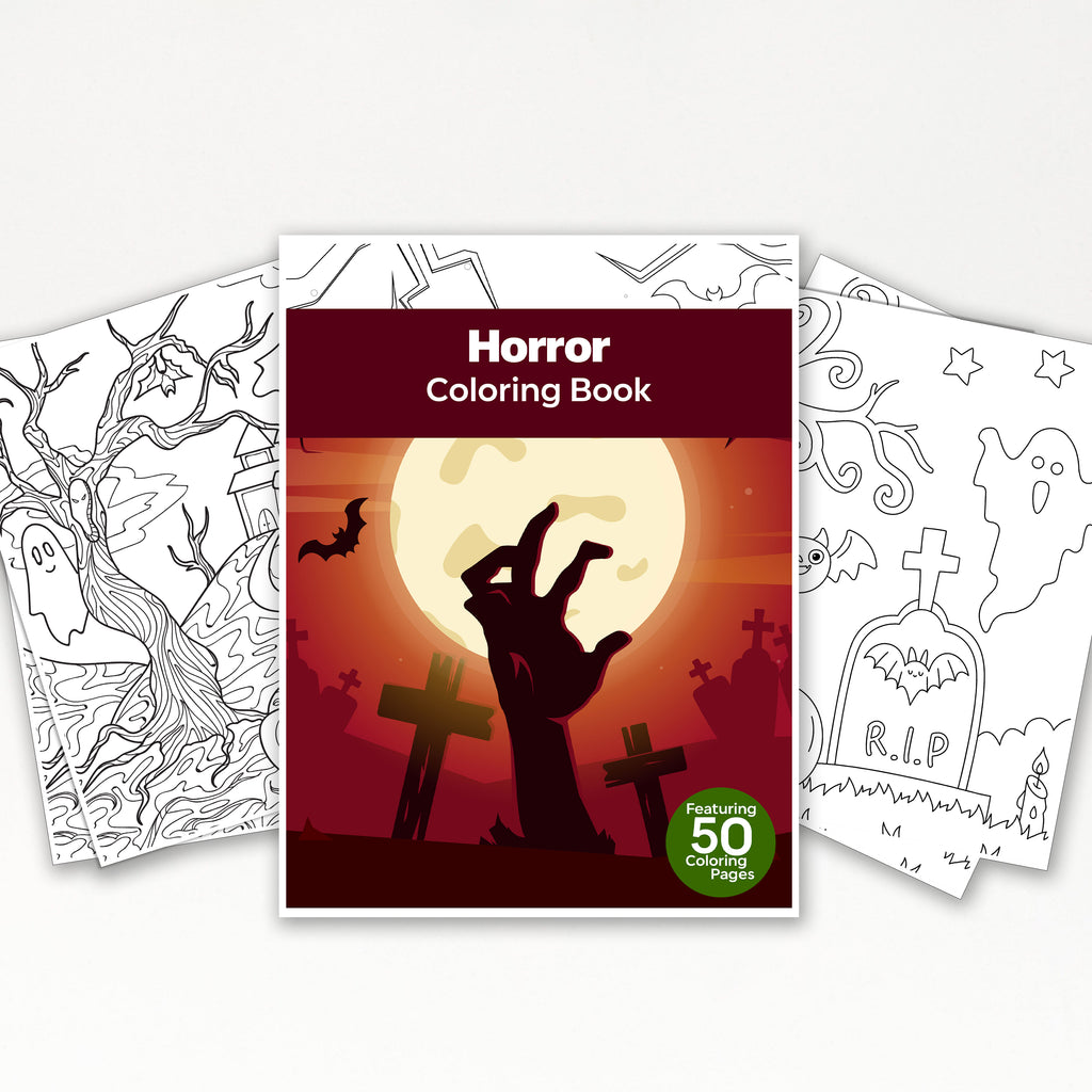 50 Spine-Chilling Horror Printable Coloring Pages For Kids & Adults (I ...