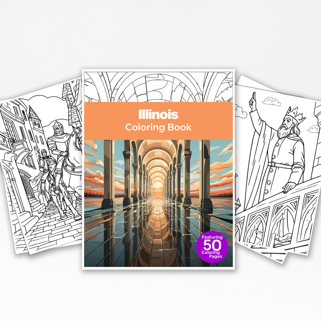 50 Vibrant Illinois Printable Coloring Pages For Kids & Adults (INSTAN ...