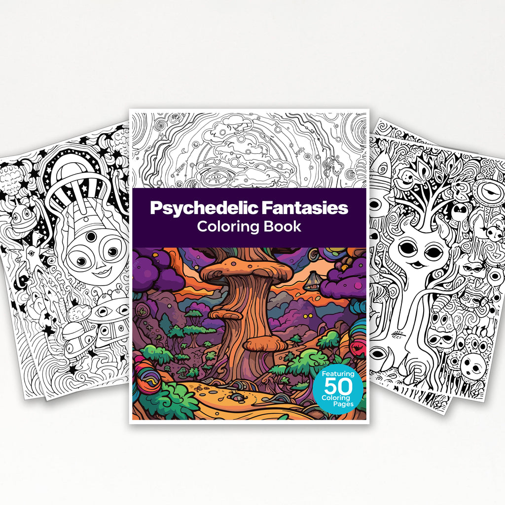 50 Vivid Psychedelic Printable Coloring Pages For Kids & Adults (INSTA ...