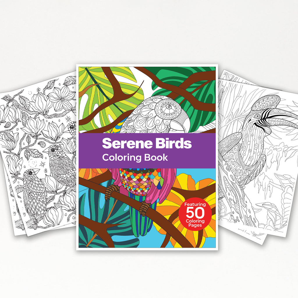 50 Serene Bird Printable Coloring Pages For Kids & Adults (INSTANT DOW ...