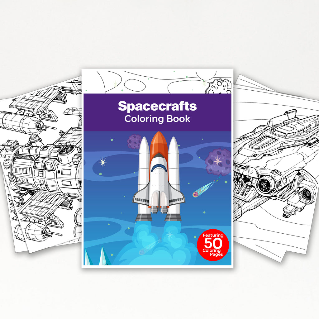 50 Dynamic Spacecraft Printable Coloring Pages For Kids & Adults (INST ...
