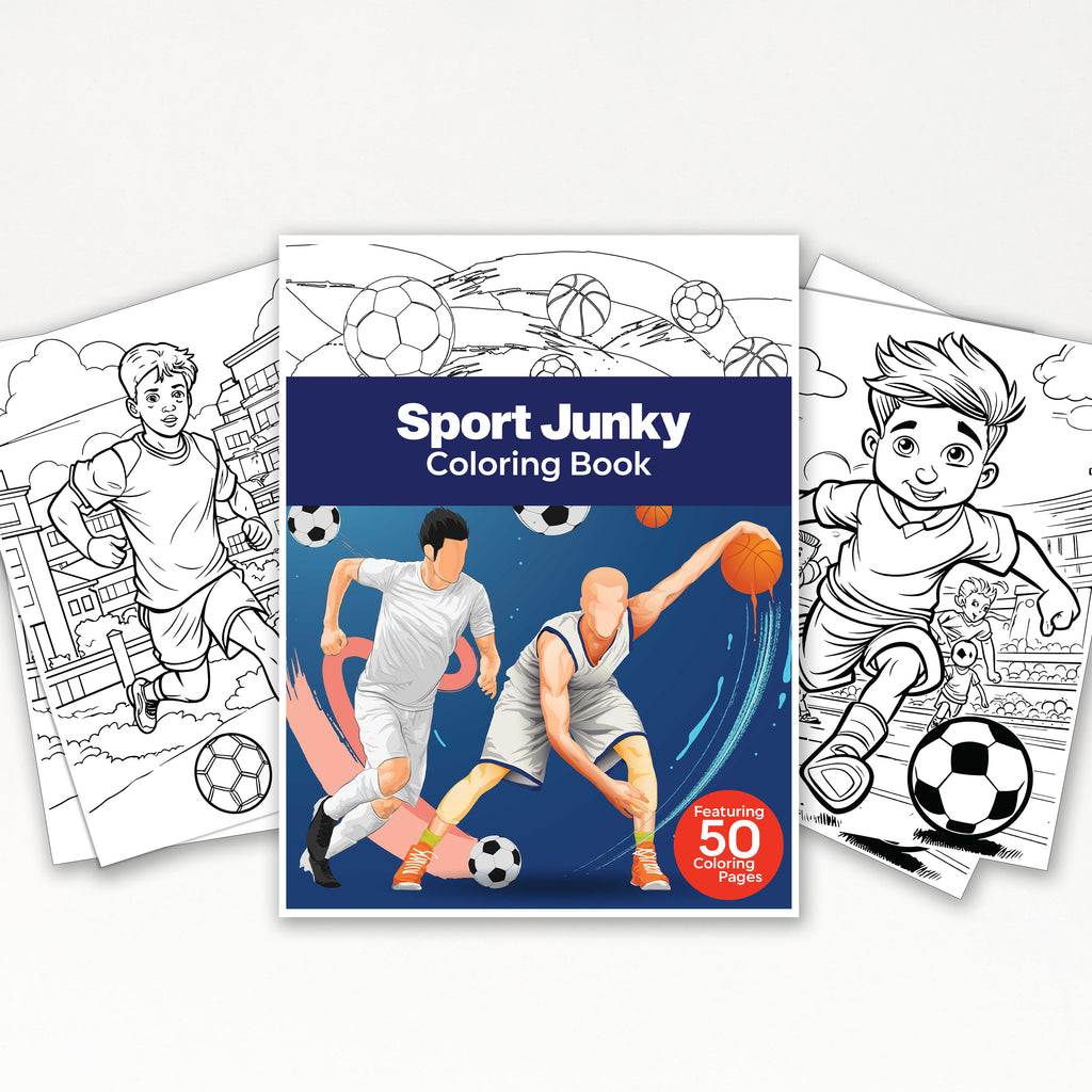 50 Sport Junky Printable Coloring Pages For Kids & Adults (INSTANT DOW ...