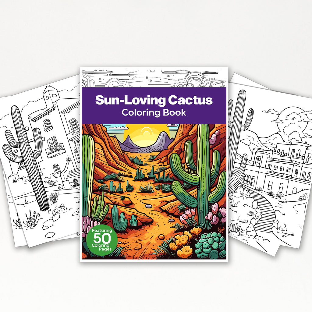 50 Sun-Loving Cactus Printable Coloring Pages For Kids & Adults (INSTA ...