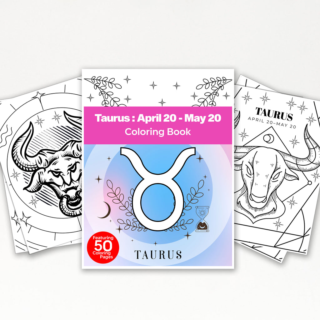 50 Powerful Taurus Printable Coloring Pages For Kids & Adults (INSTANT ...