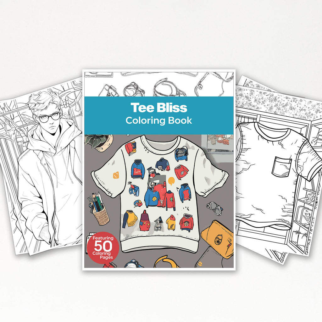 50 Tee Bliss Printable Coloring Pages For Kids & Adults (INSTANT DOWNL ...