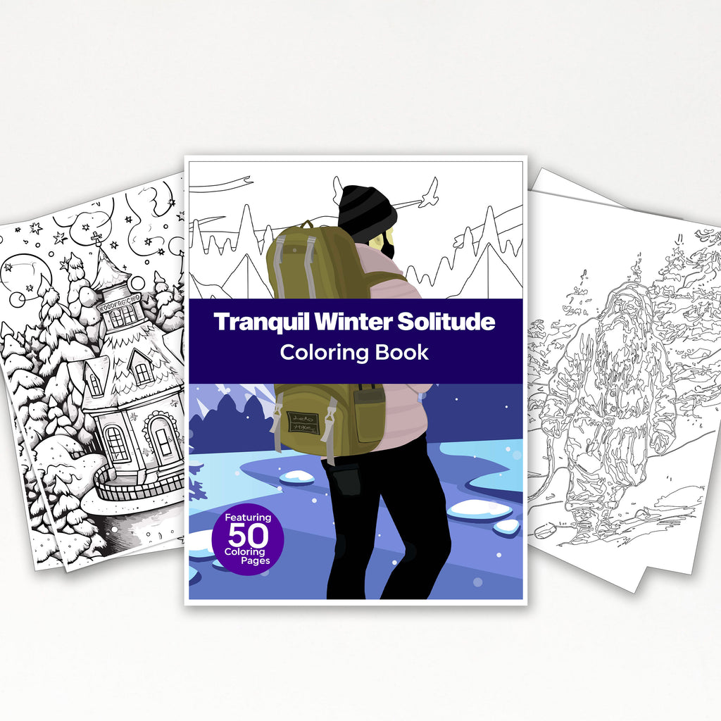 50 Tranquil Winter Solitude Printable Coloring Pages For Kids & Adults ...