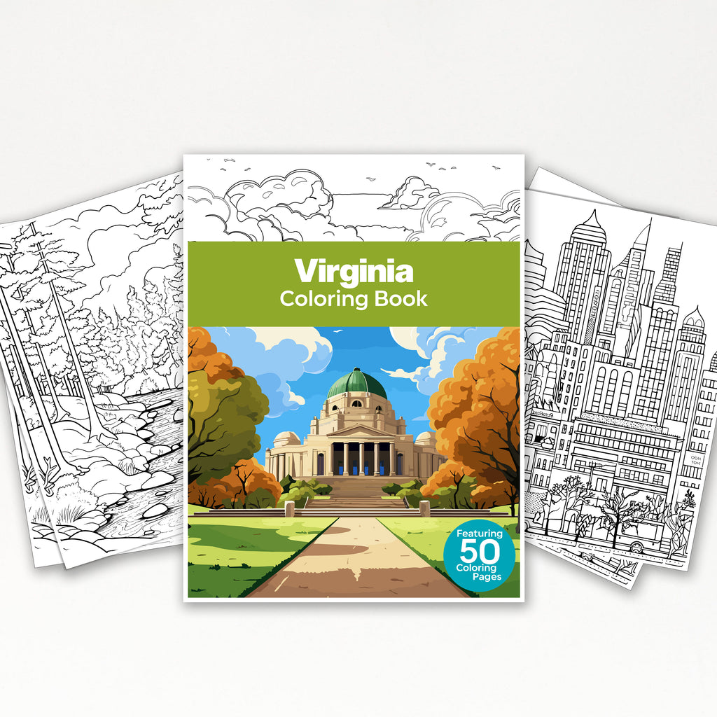 50 Amazing Virginia Printable Coloring Pages For Kids & Adults (INSTAN ...