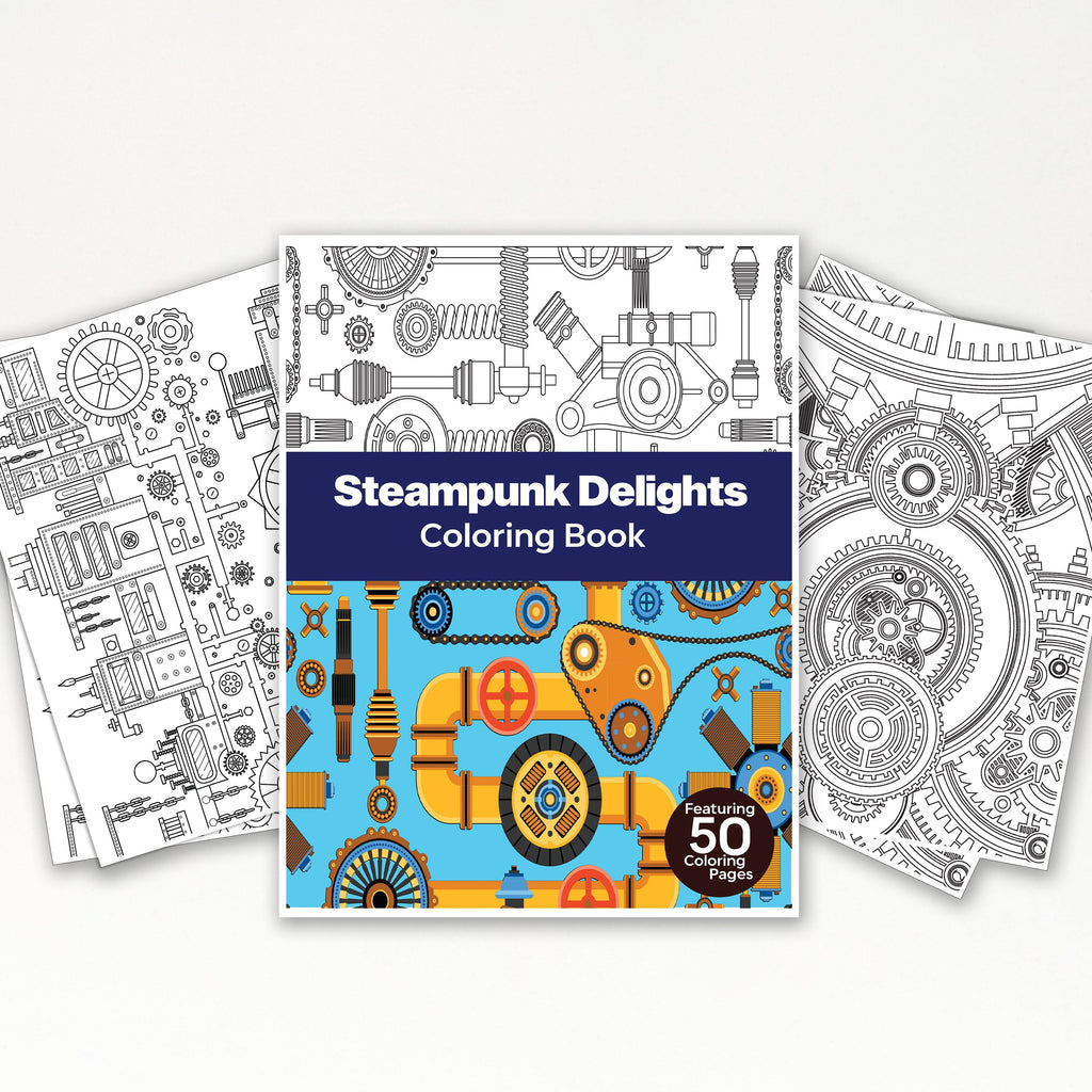 50 Delightful Steampunk Printable Coloring Pages For Kids & Adults (IN ...